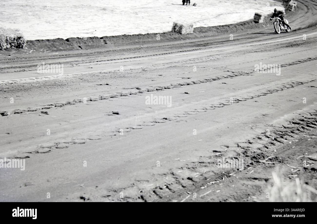 Vintage Motorcycle Dirt Track Race, 1950s–1960s Stock Photo - Alamy