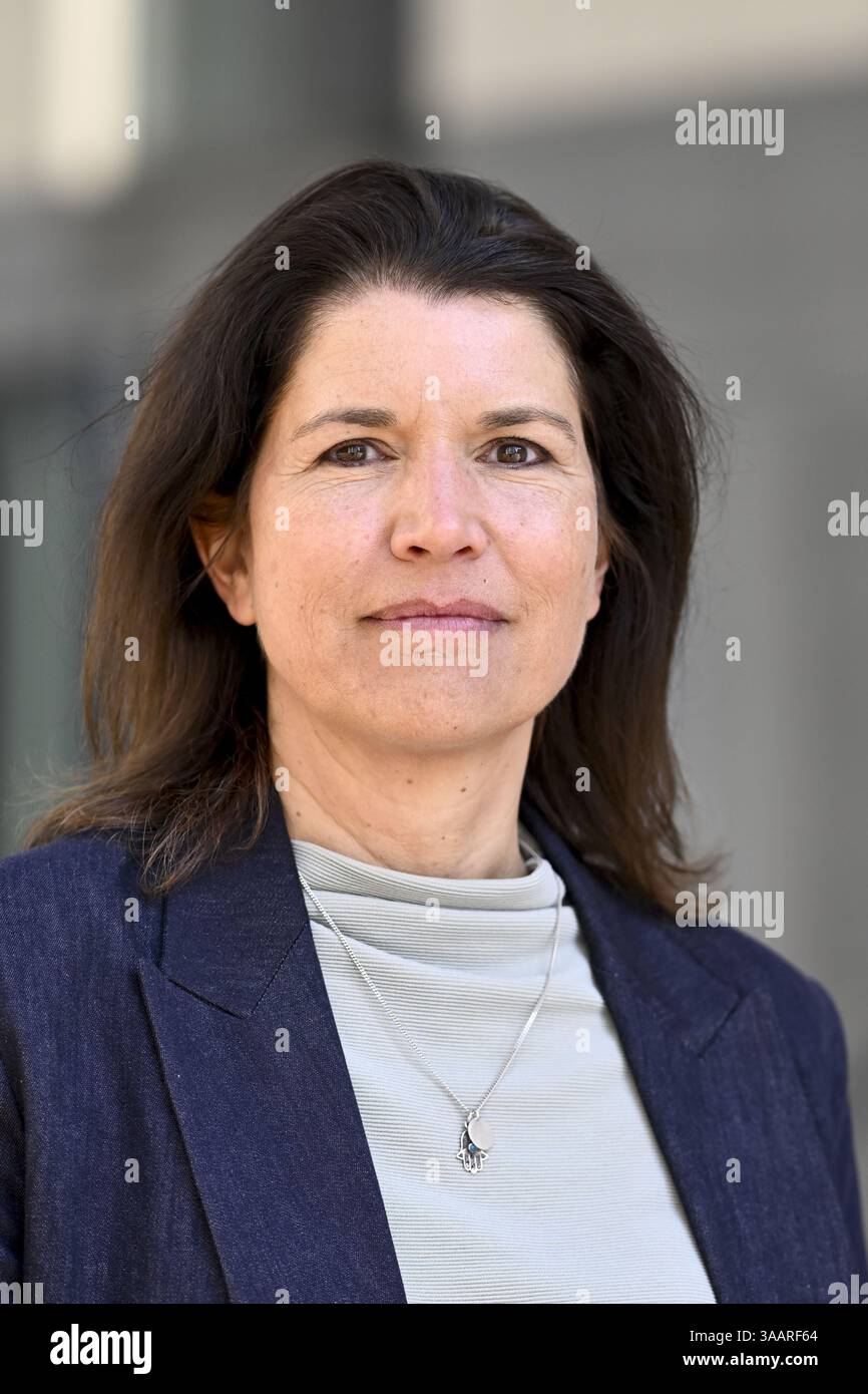 Brussels, Belgium. 01st Apr, 2025. a Valerie Van Peel poses during a ...
