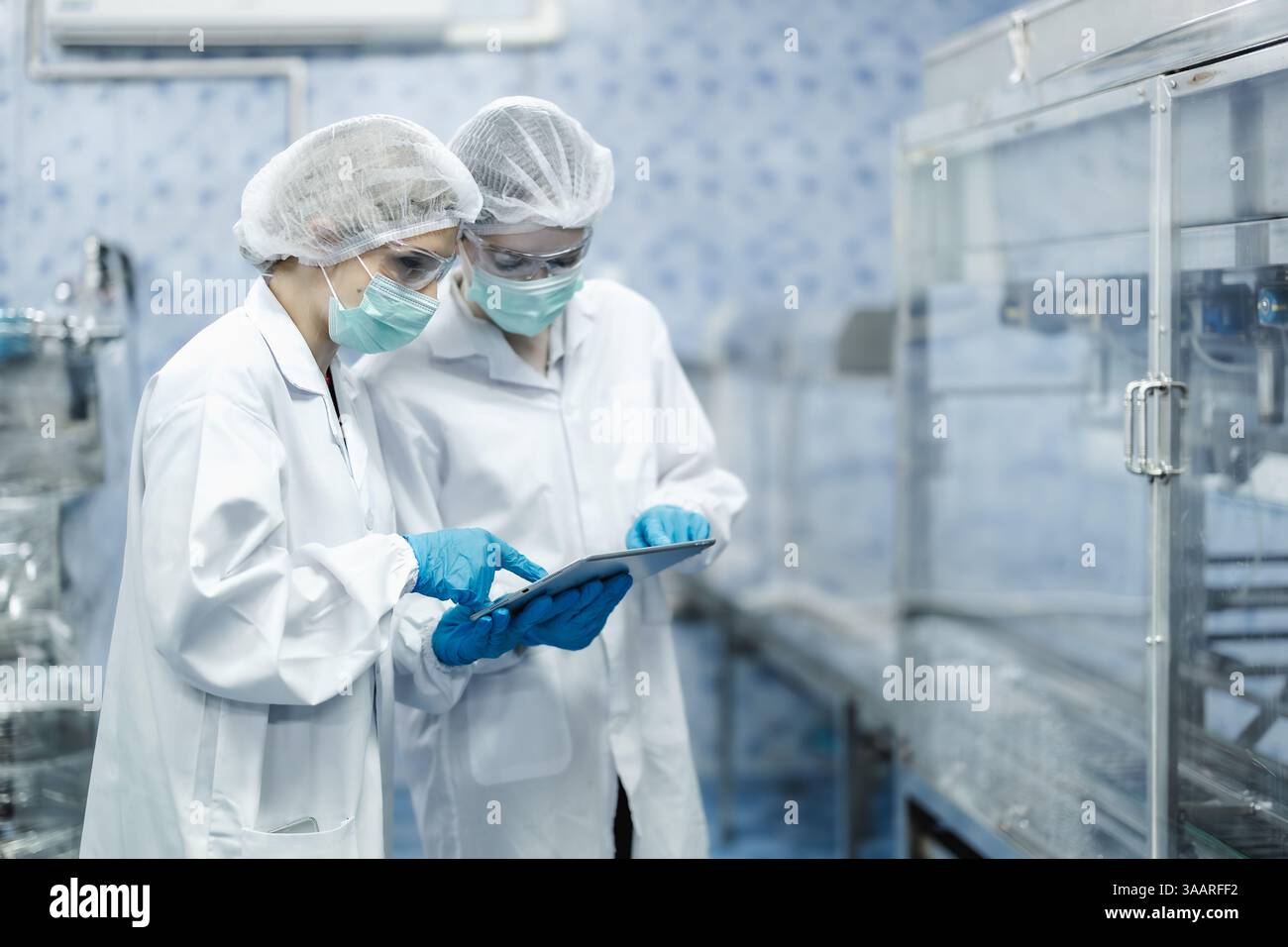 Industry inspector team working, QC staff work checking machine ...