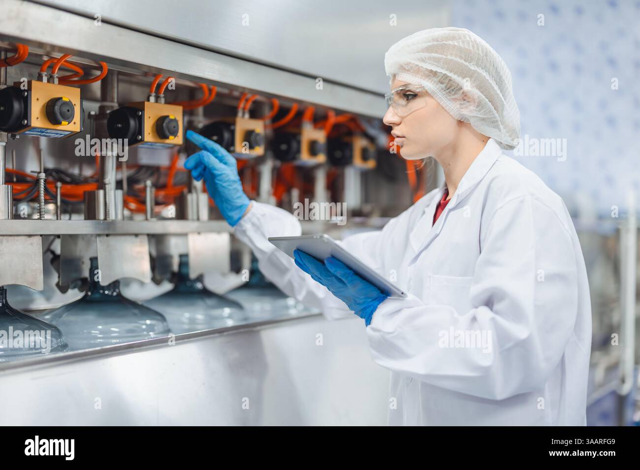 Industry inspector team working, QC staff work checking machine ...