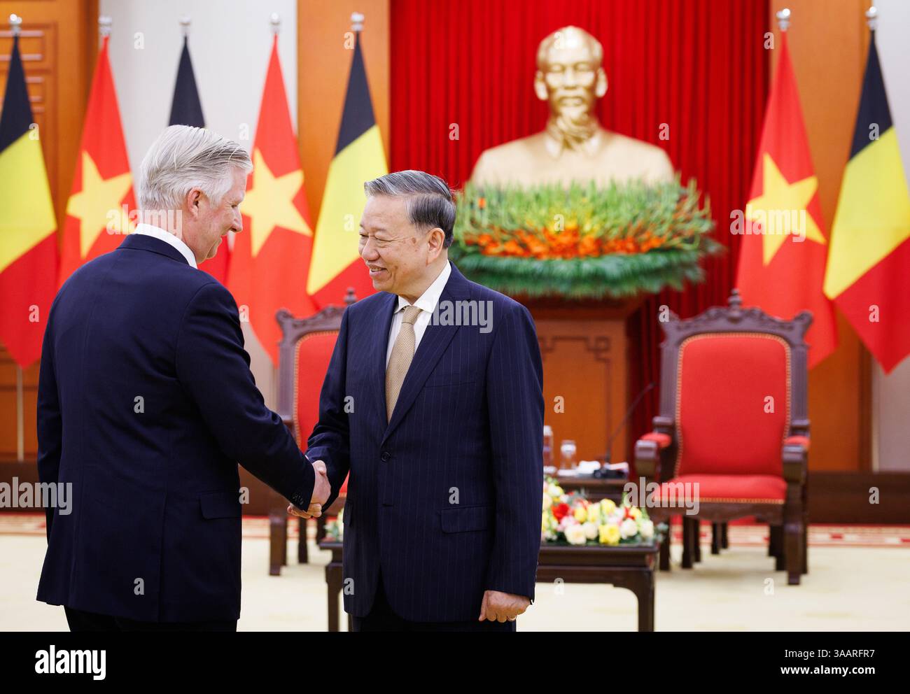 Hanoi, Vietnam. 01st Apr, 2025. King Philippe - Filip of Belgium and ...