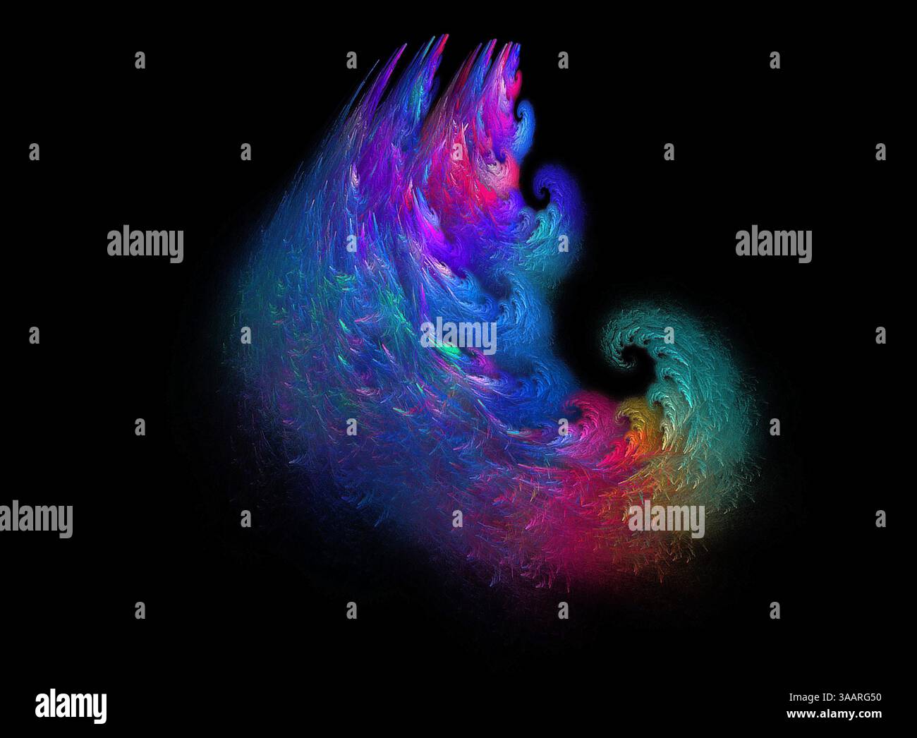 Fractal rainbow wave hi-res stock photography and images - Alamy