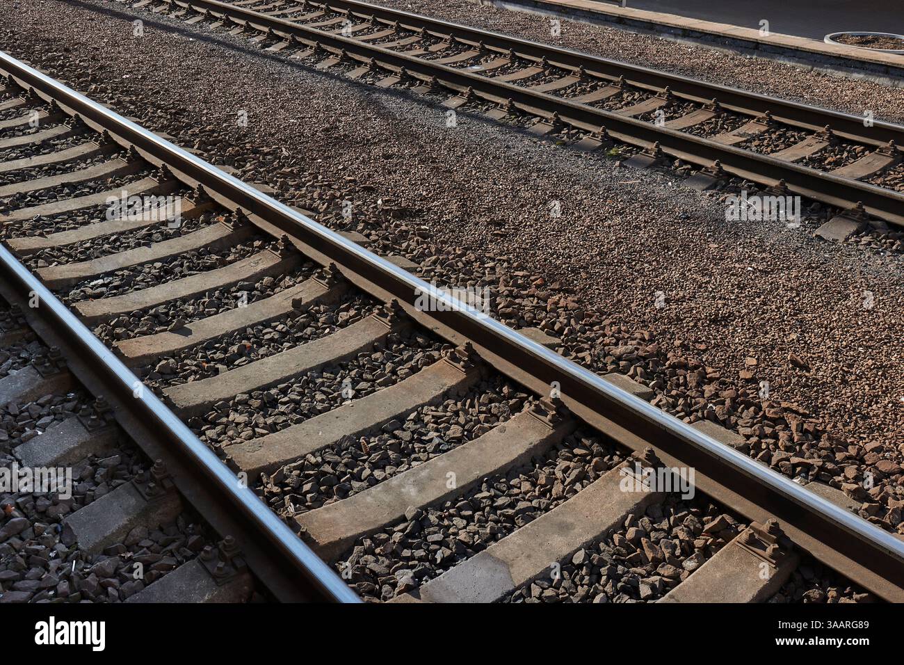 Railroad two section tracks hi-res stock photography and images - Alamy