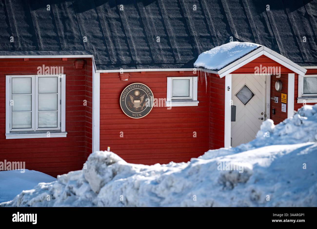 The American consulate in the port of Nuuk, Greenland, at the end of March 2025. Photo: Johan ...