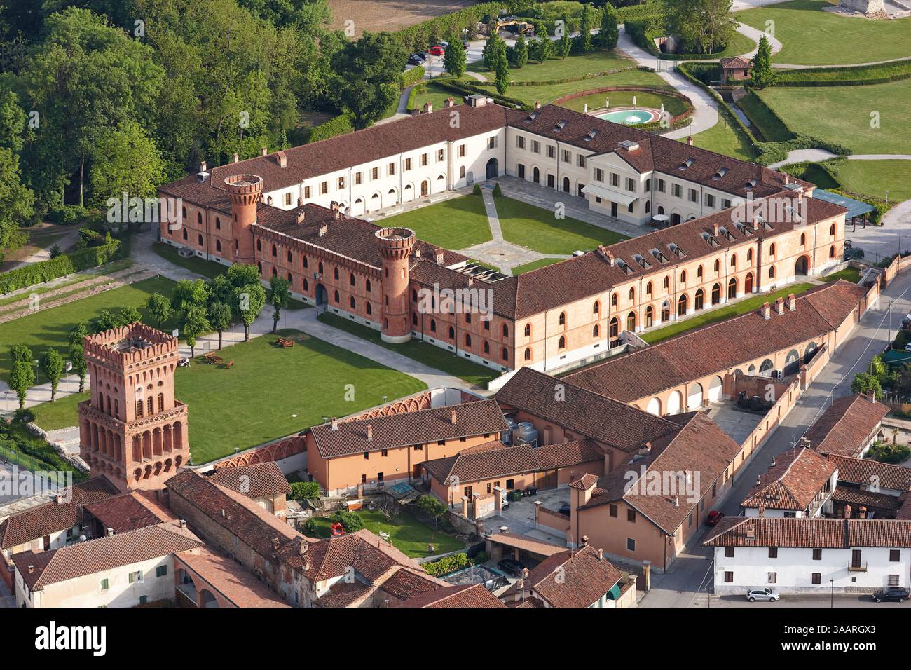AERIAL VIEW. The University of Gastronomic Sciences. Pollenzo, Cuneo ...