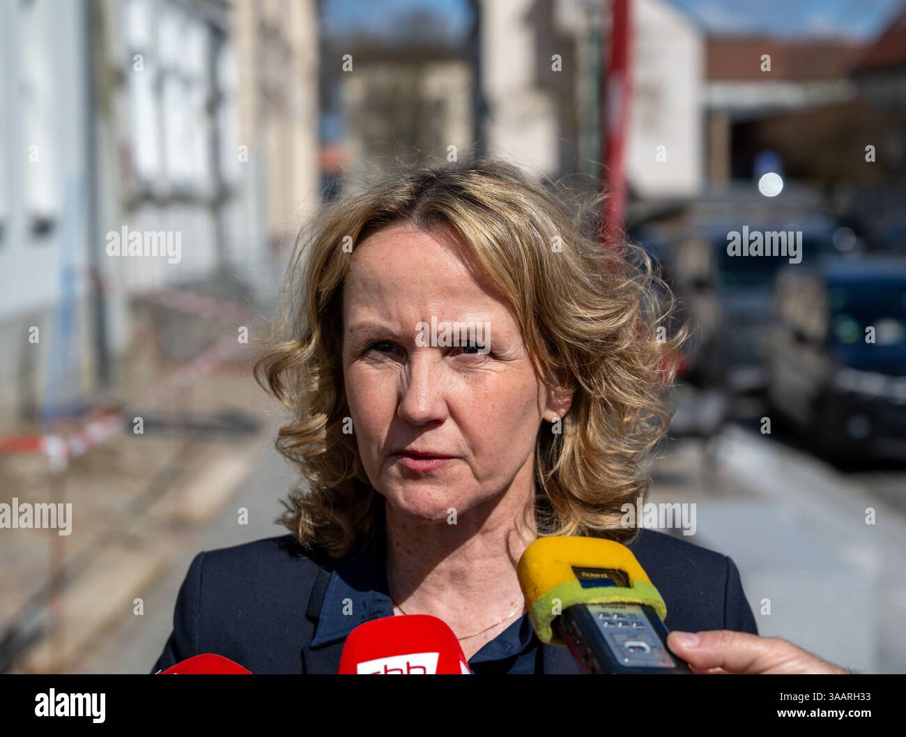 01 April 2025, Brandenburg, Angermünde: Steffi Lemke (Alliance 90/The ...