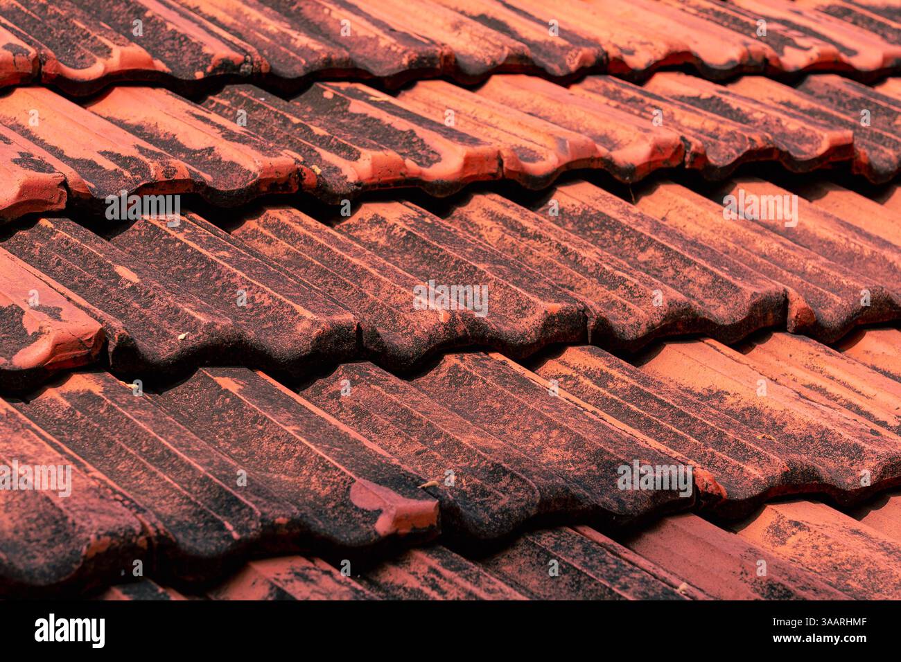 Traditional Indian Roof Tiles – Rustic Architectural Heritage Stock ...