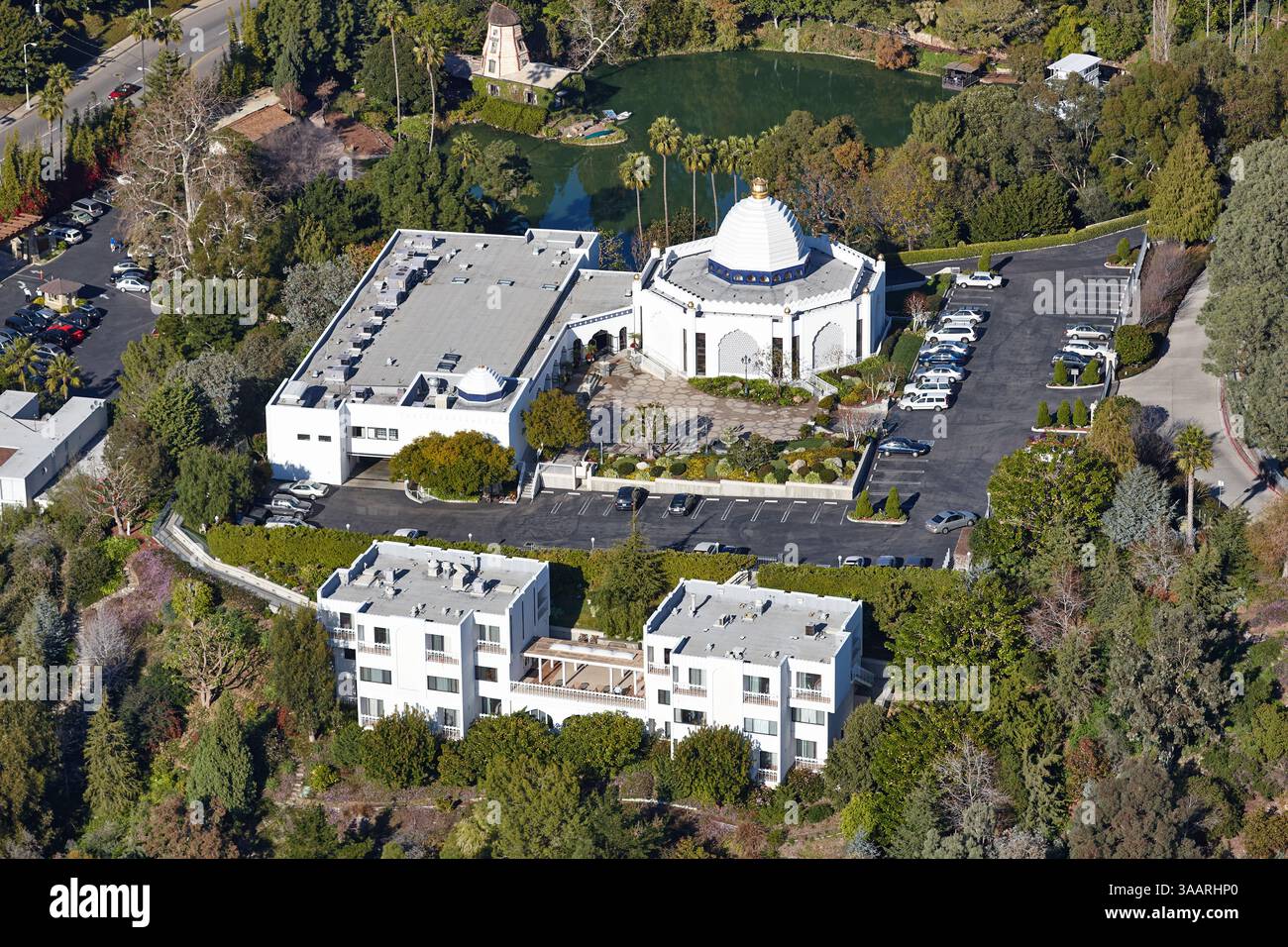 AERIAL VIEW. Self-realization Fellowship Temple. Pacific Palissades ...