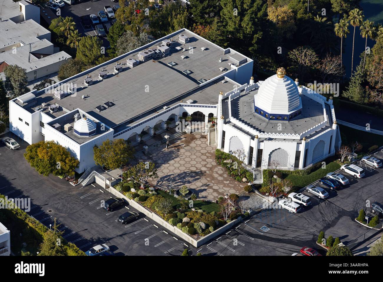 AERIAL VIEW. Self-realization Fellowship Temple. Pacific Palissades ...