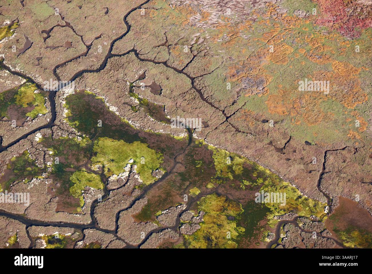 AERIAL VIEW. Abstract images of the Santa Monica Creek at the ...