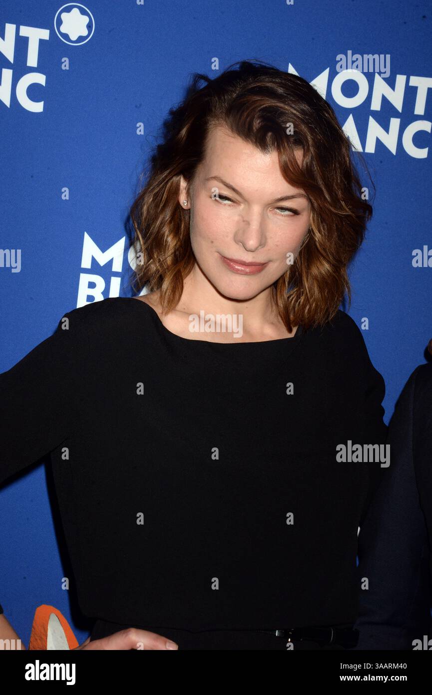 NEW YORK, NY - APRIL 04: Milla Jovovich attends Montblanc Celebrates ...