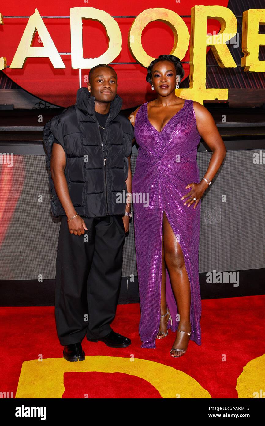 Mexico City, Mx. 31st Mar, 2025. Miles Caton and Wunmi Mosaku attend ...