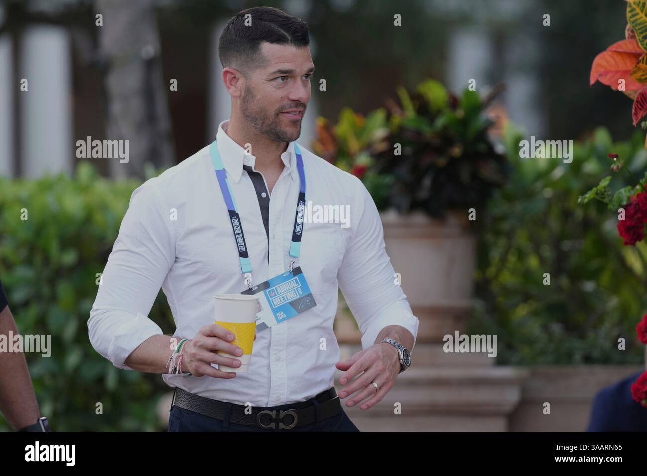 Carolina Panthers head coach David Canales arrives for interviews at ...