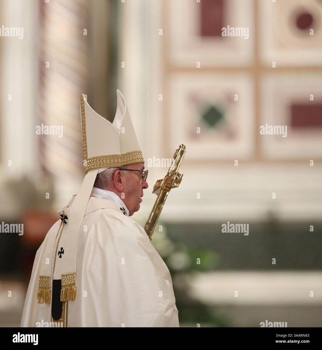 Pope Francis (Jorge Mario Bergoglio) chairing the Holy Mass for the ...