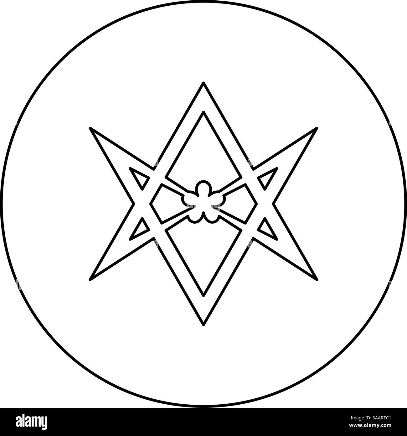 Thelema Unicursal Hexagonal symbol Unprocessing hexagram Telemma sacred ...