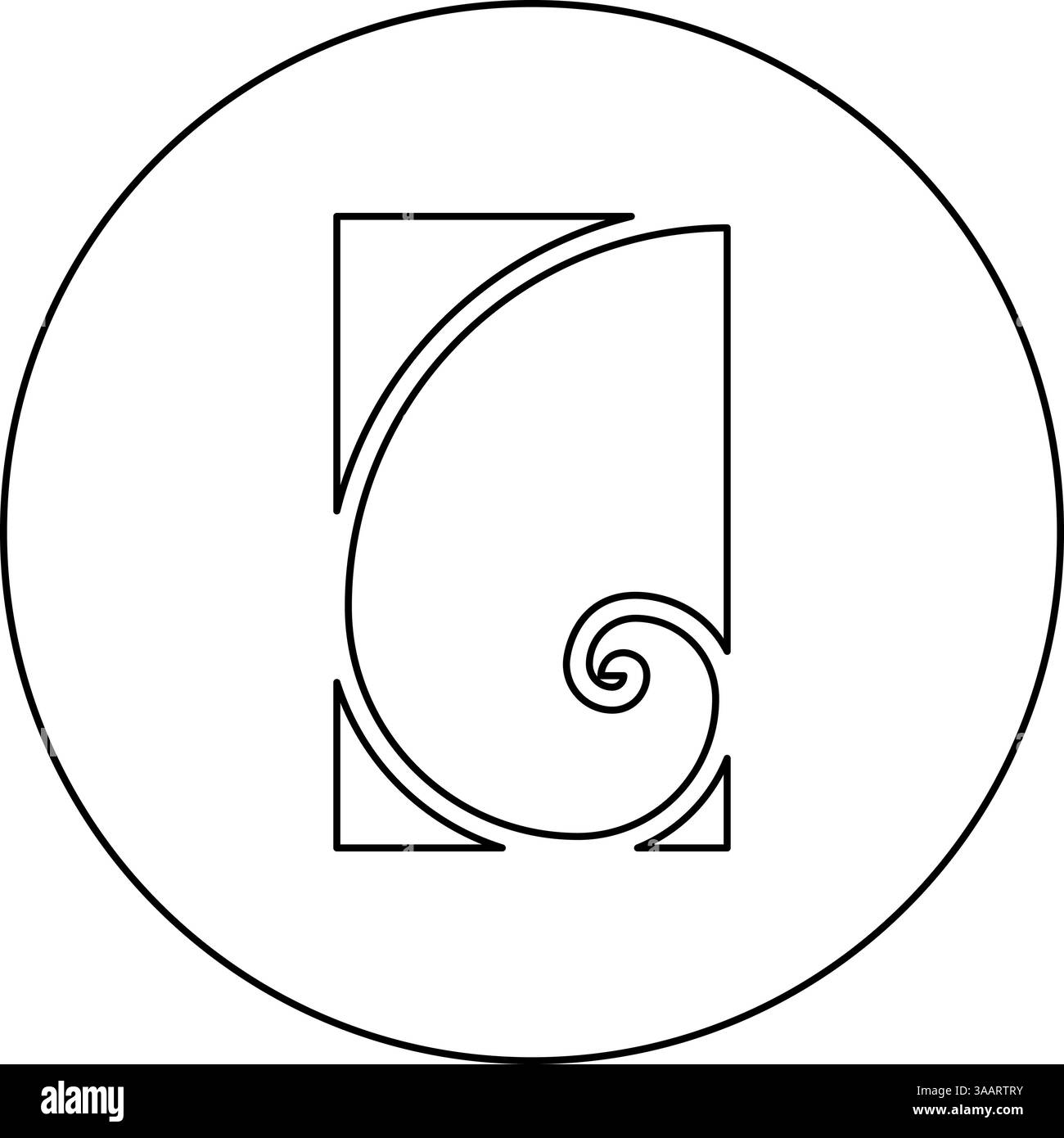 Golden ratio section Sacred geometry symbol ration proportions icon in ...
