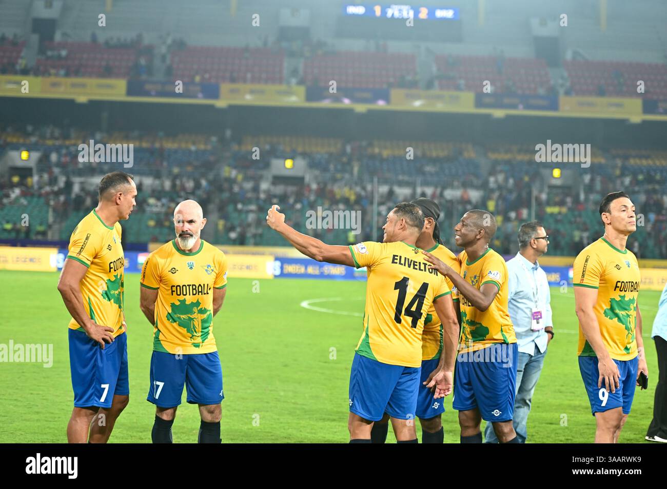 Chennai, India. 30th March, 2025. Brazil Legends Triumph Over India All ...