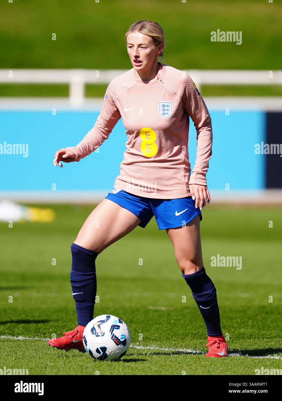 England's Chloe Kelly during a training session at St George's Park ...