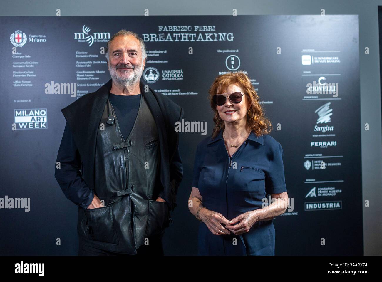 Susan Sarandon, right, and Fabrizio Ferri pose on the occasion of the ...
