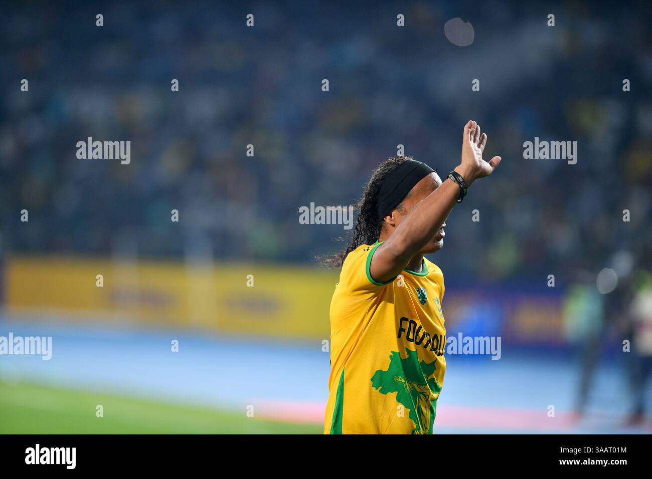 Chennai, India. 30th March, 2025. Brazil Legends Triumph Over India All-Stars 2 - 1 in Thrilling ...