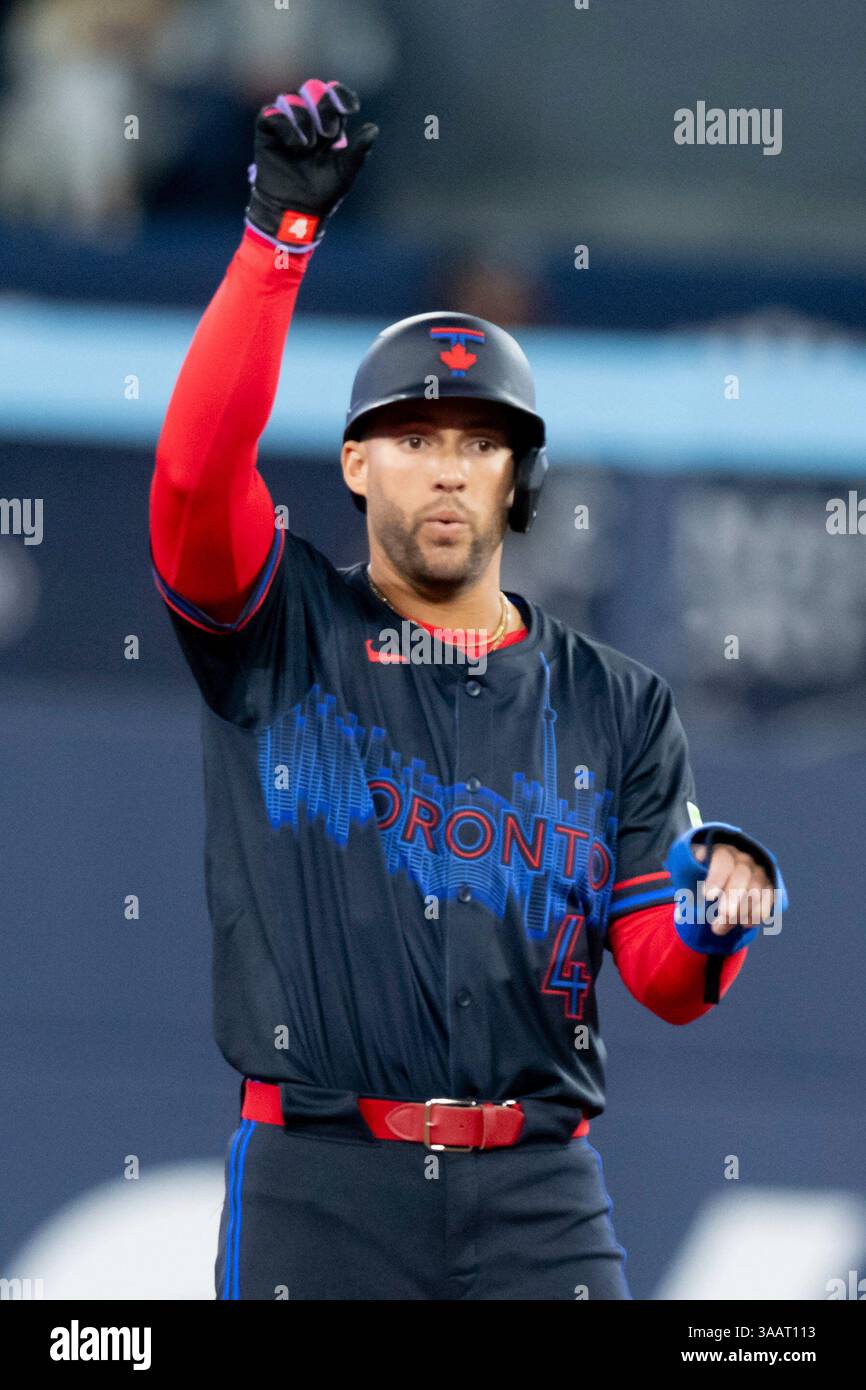 TORONTO, ON - MARCH 28: Toronto Blue Jays Outfield George Springer (4 ...