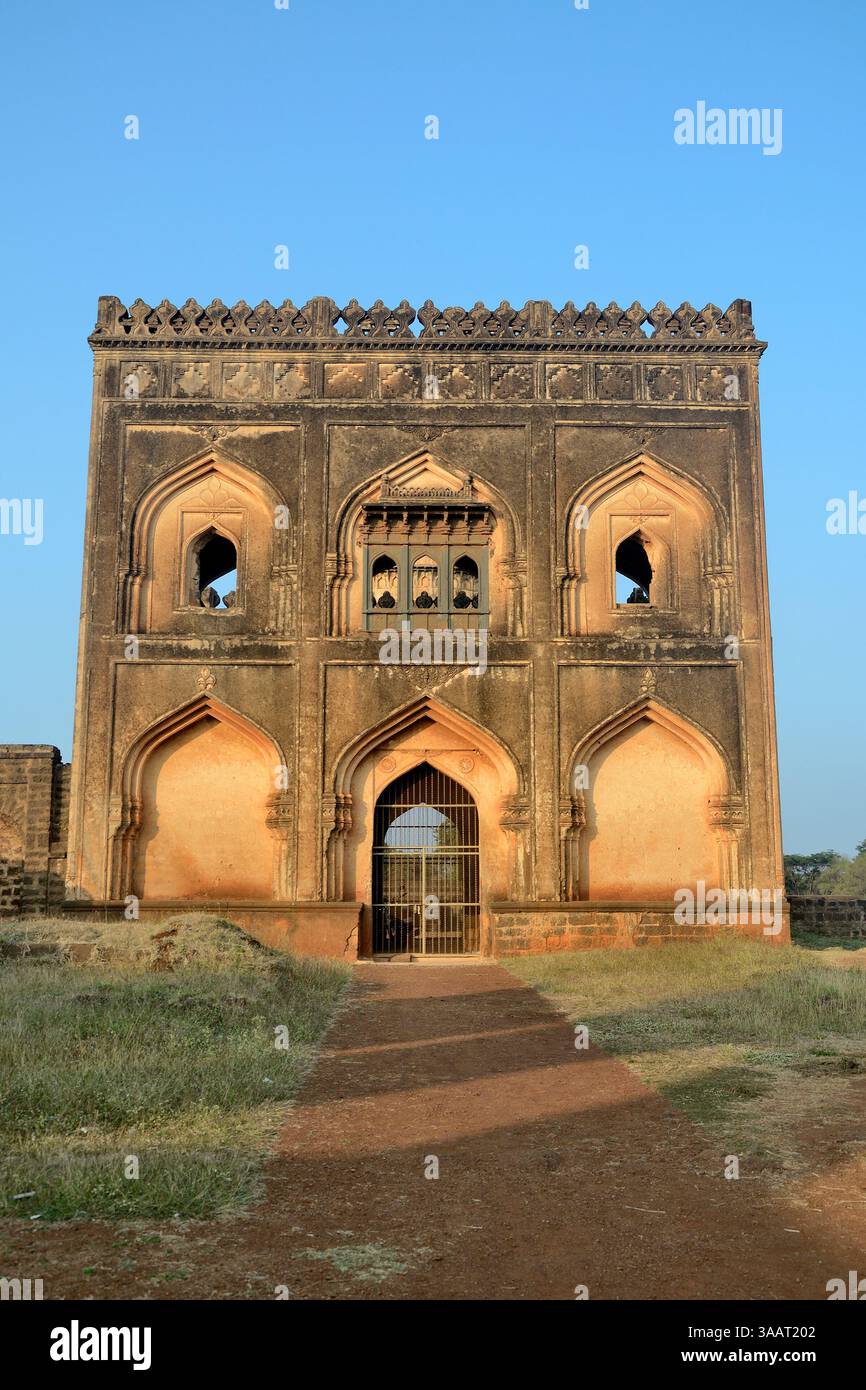 Partial view of the entrance gate, Bareed Shahi Park, is a complex of ...