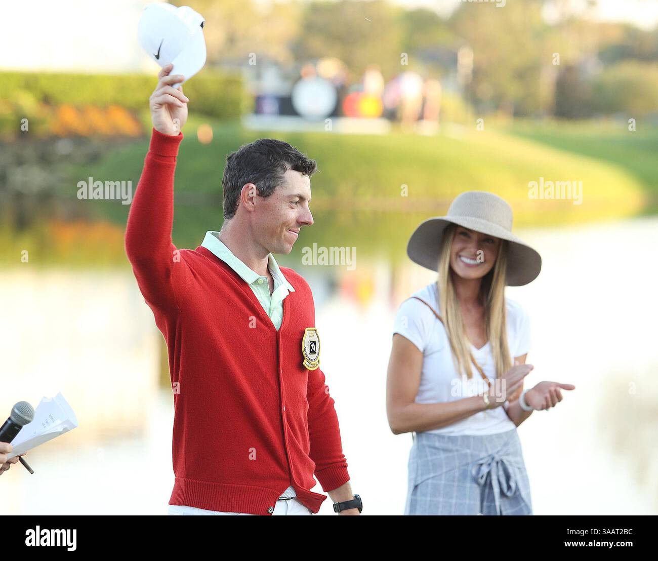 March 18, 2018 - Orlando, FL, USA - Rory McIlroy celebrates with wife ...