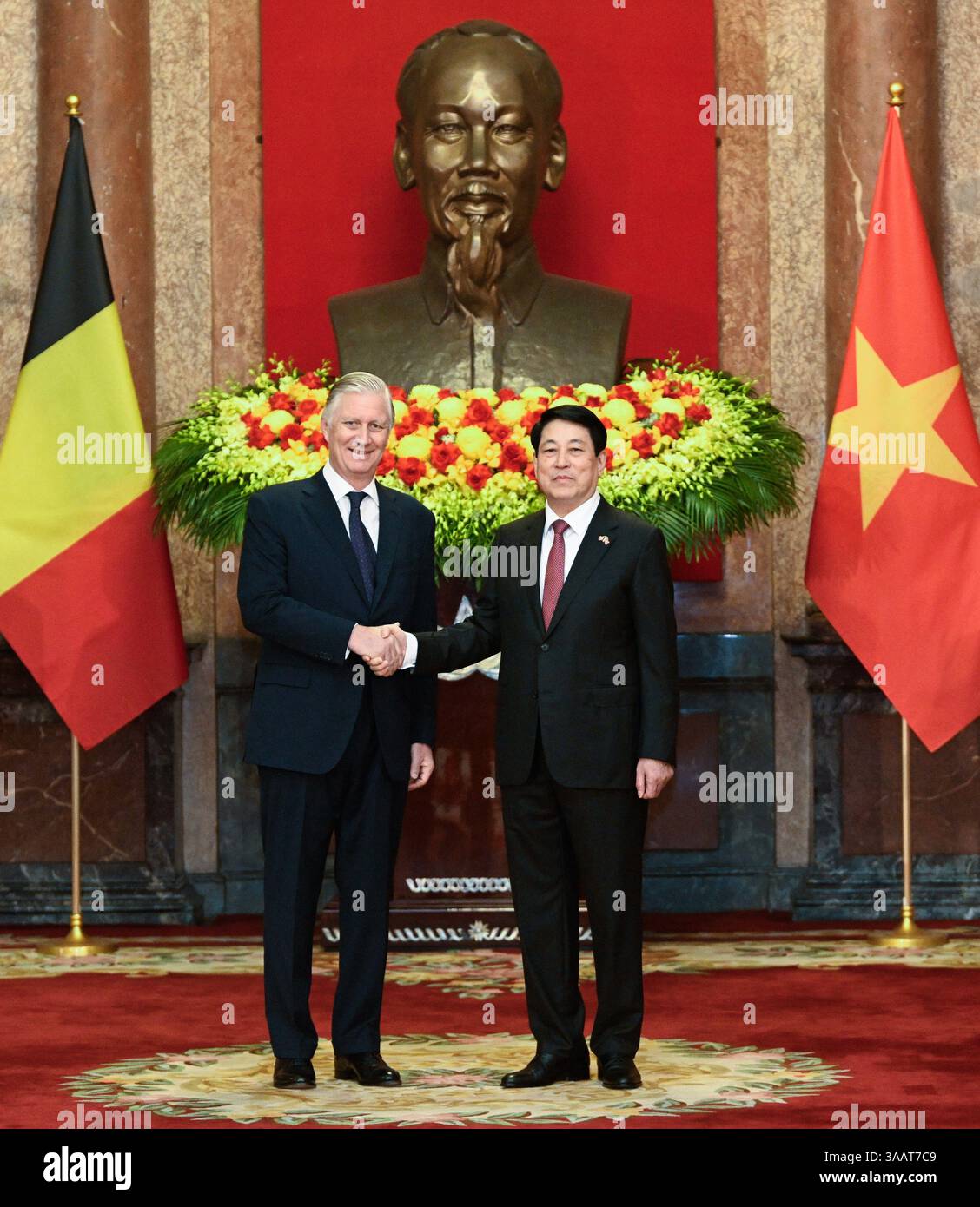 Hanoi, Vietnam. 01st Apr, 2025. King Philippe - Filip of Belgium and ...