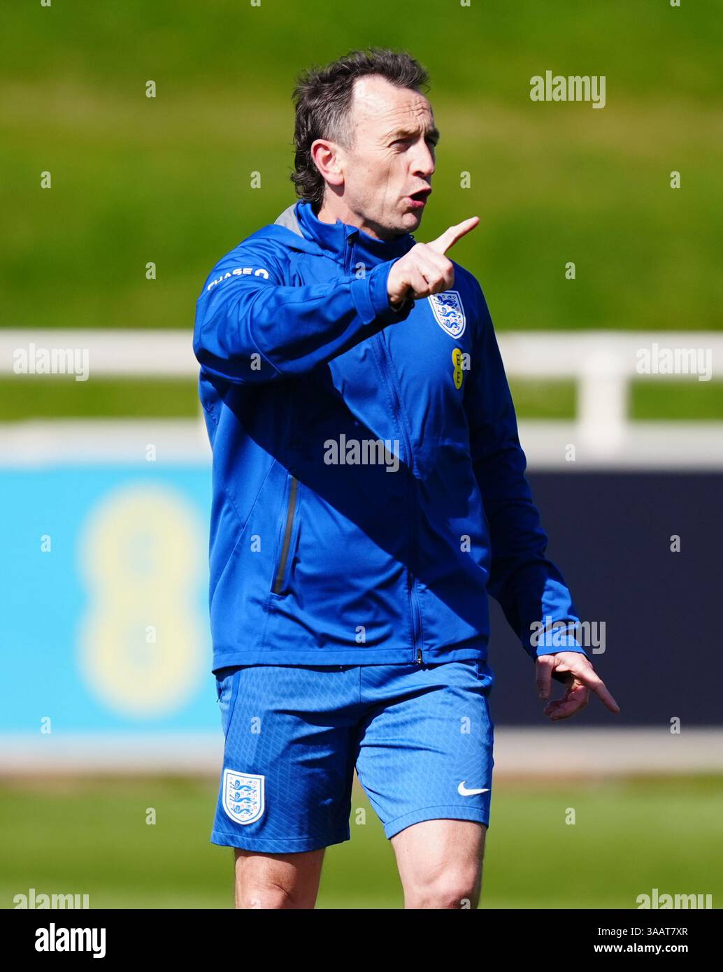 England coach Geraint Twose during a training session at St George's ...