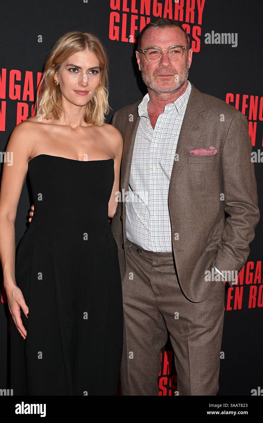 Liev Schreiber and wife Taylor Neisen attend the "GLENNGARRY GLEN ROSS ...