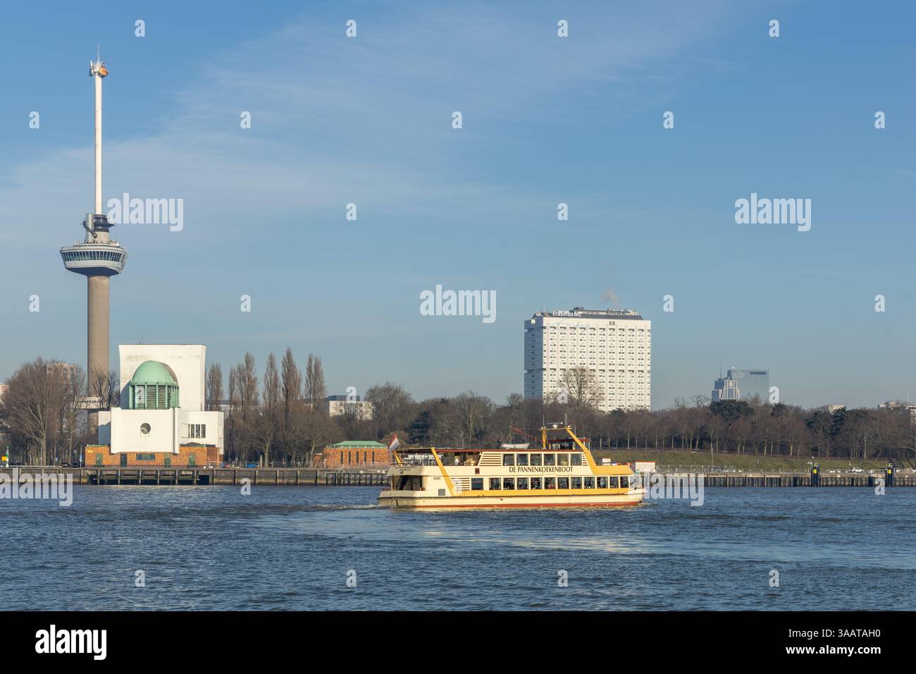 Rotterdam, the Netherlands. 02 February 2025. Pannenkoekenboot Next to ...