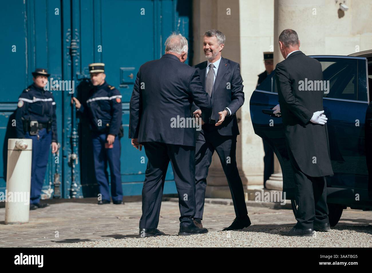 French Senate President Gerard Larcher receives King Frederik X of ...