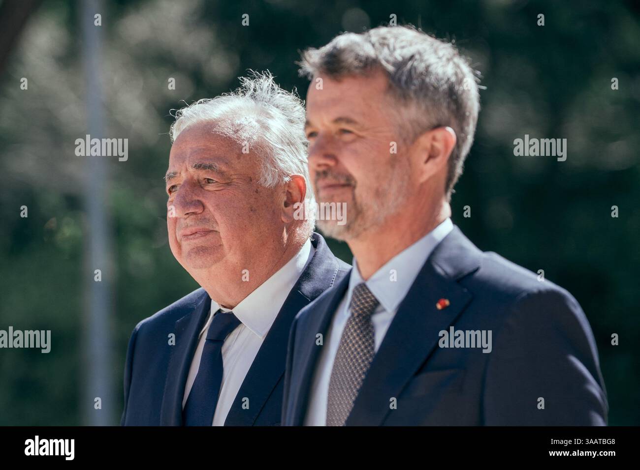 French Senate President Gerard Larcher receives King Frederik X of ...