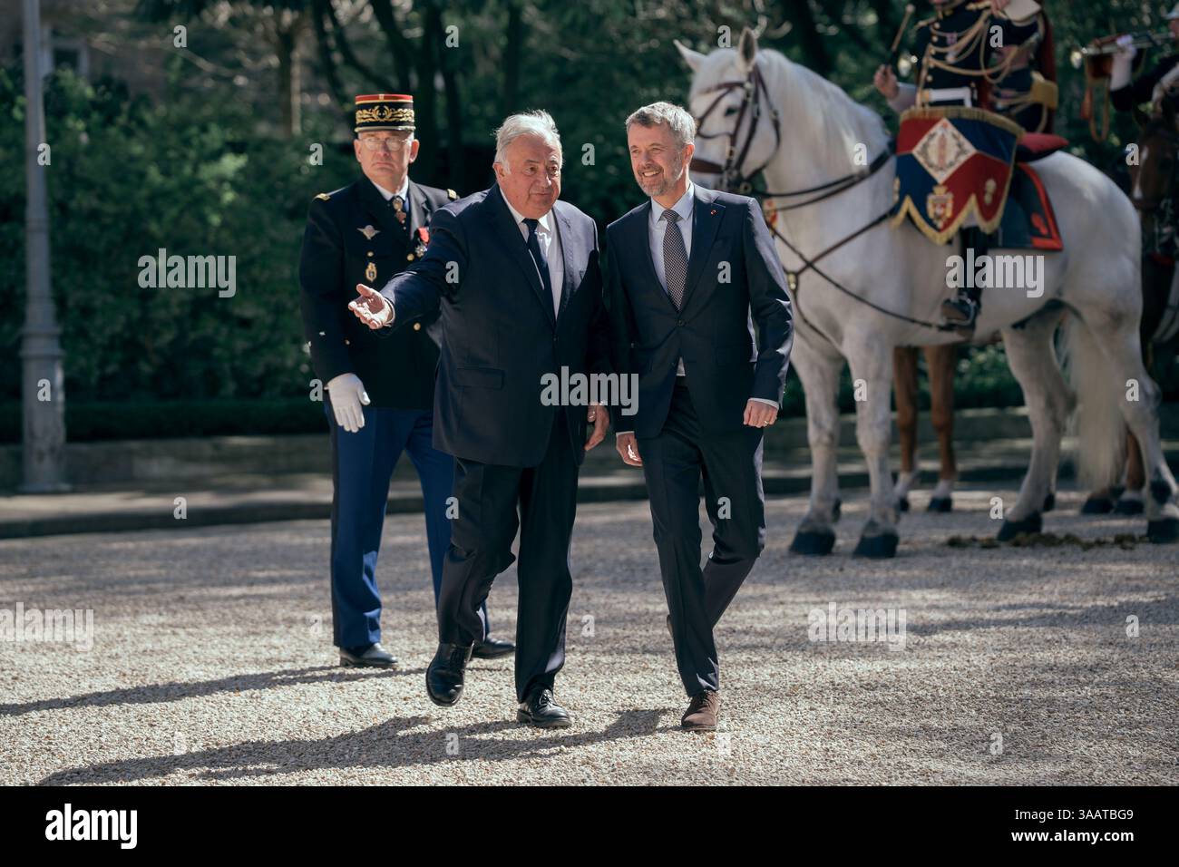 French Senate President Gerard Larcher receives King Frederik X of ...