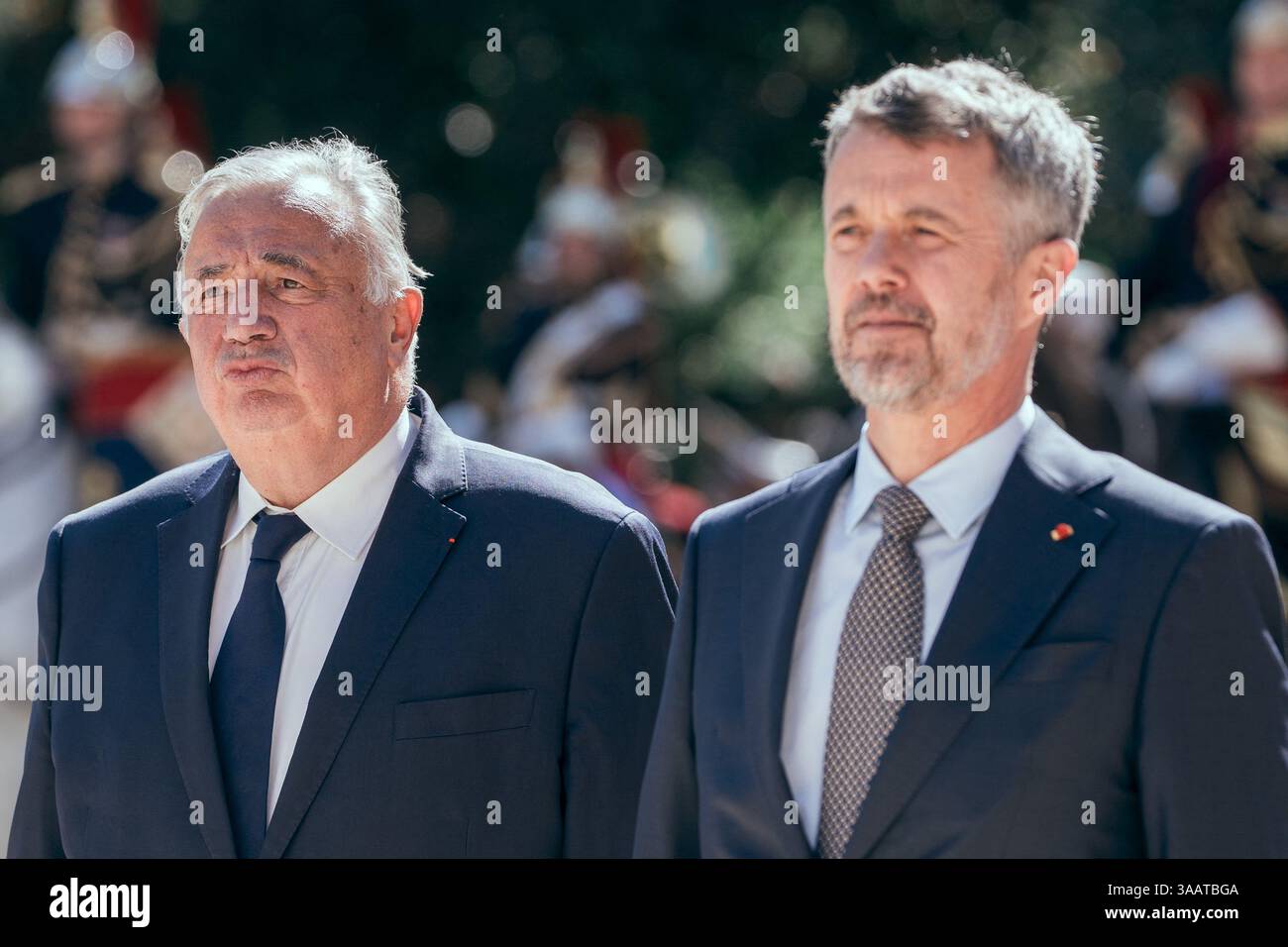 French Senate President Gerard Larcher receives King Frederik X of ...