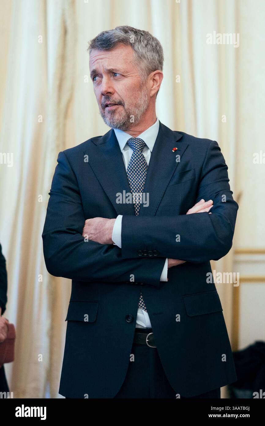 French Senate President Gerard Larcher receives King Frederik X of ...