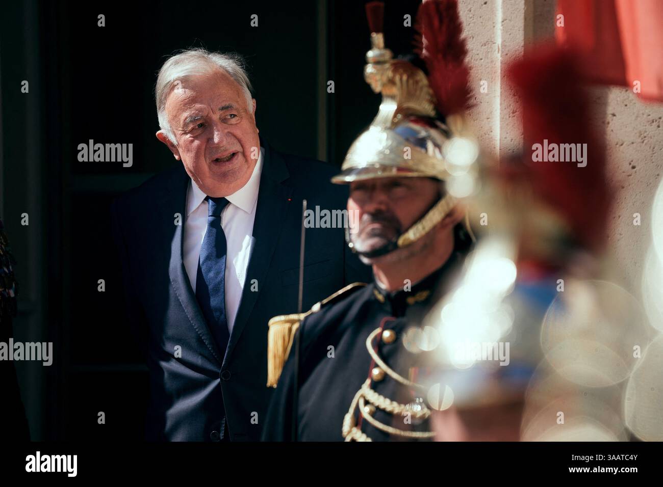 French Senate President Gerard Larcher receives King Frederik X of ...