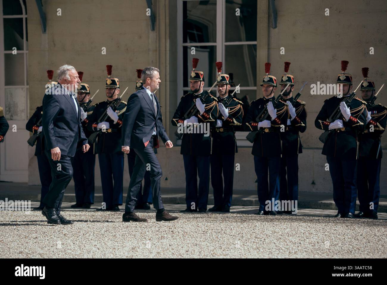 French Senate President Gerard Larcher receives King Frederik X of ...
