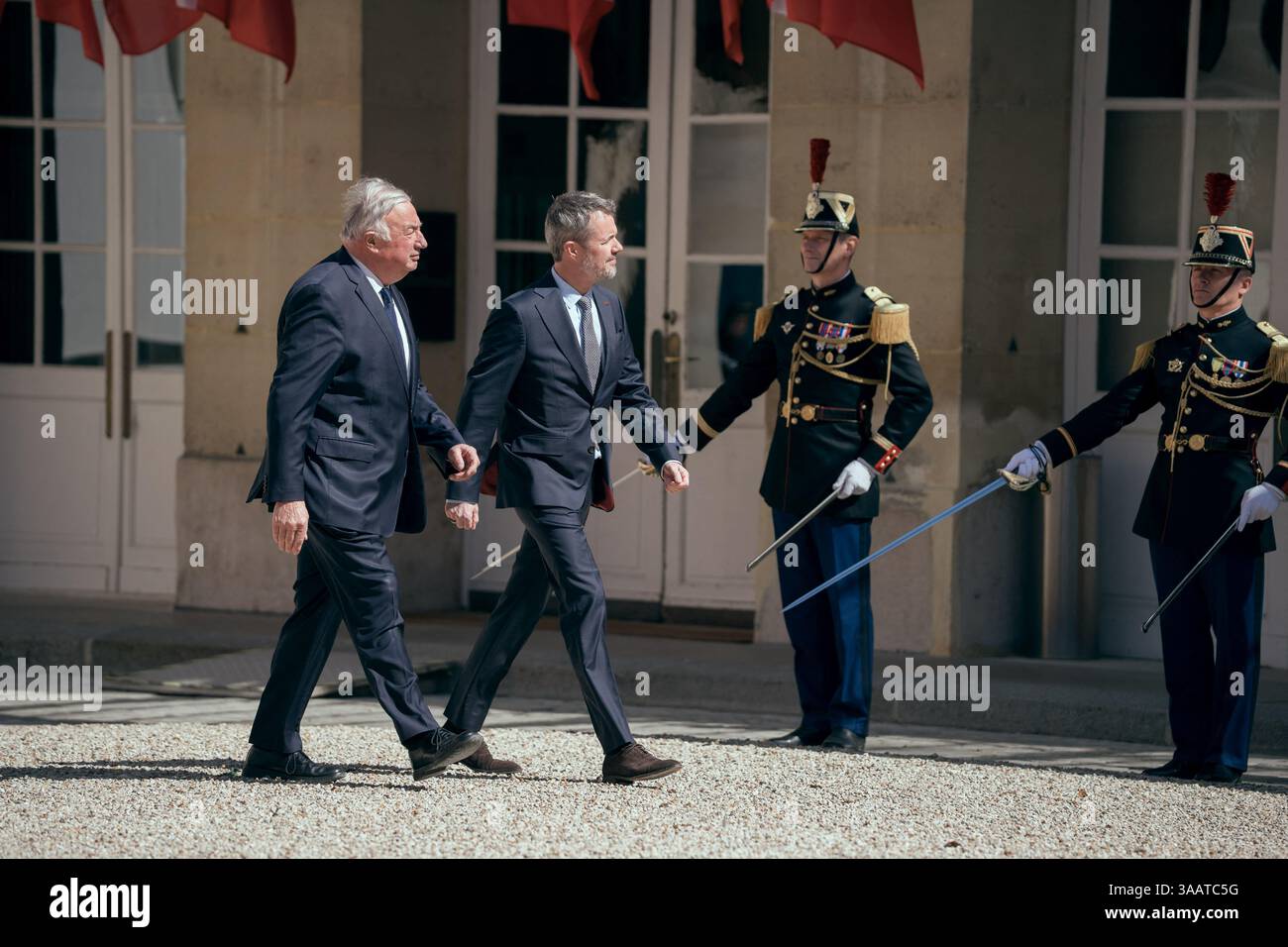 French Senate President Gerard Larcher receives King Frederik X of ...