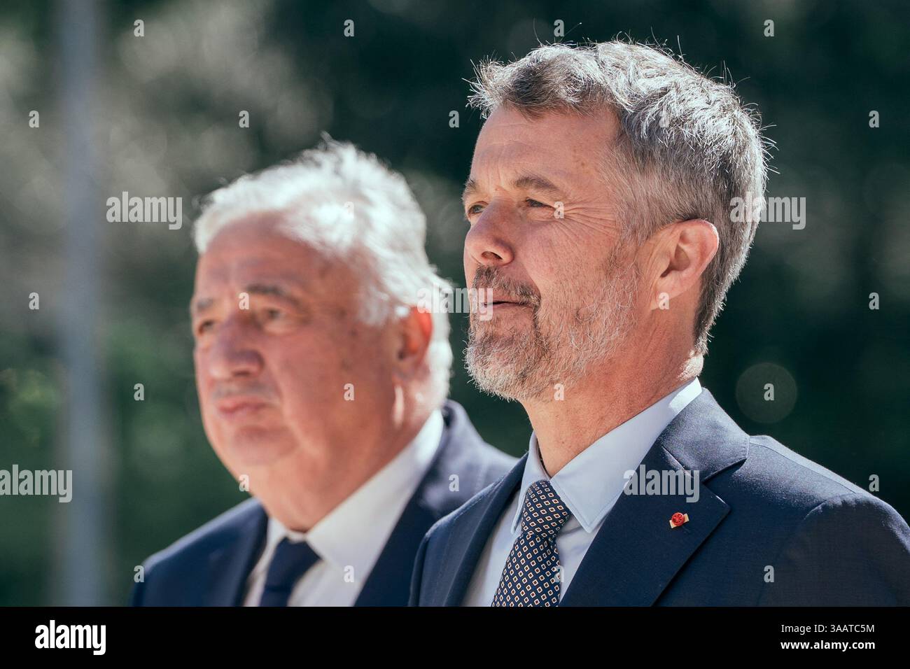 French Senate President Gerard Larcher receives King Frederik X of ...