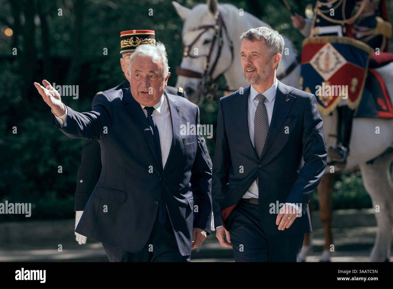 French Senate President Gerard Larcher receives King Frederik X of ...