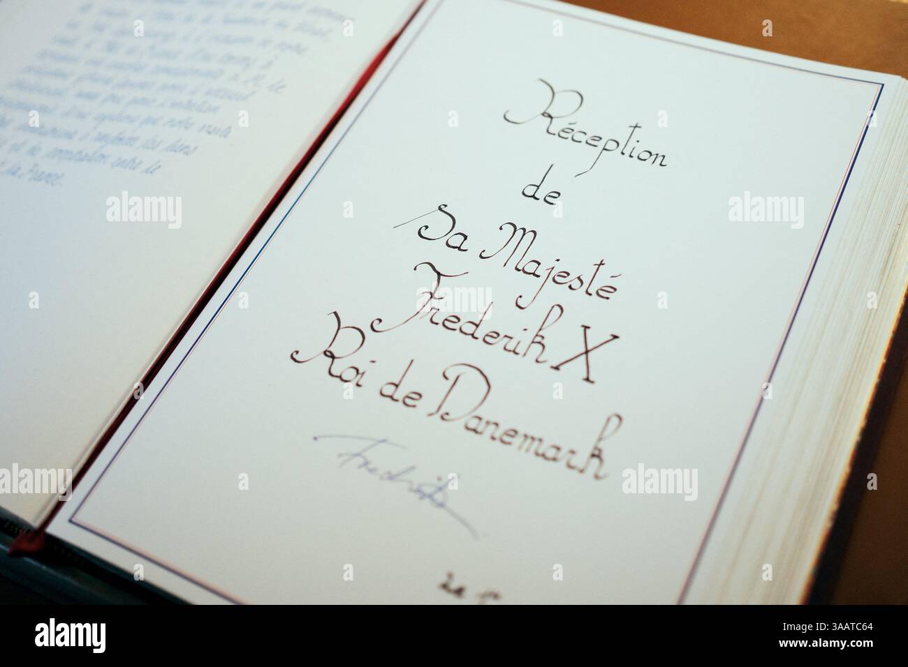 French Senate President Gerard Larcher receives King Frederik X of ...