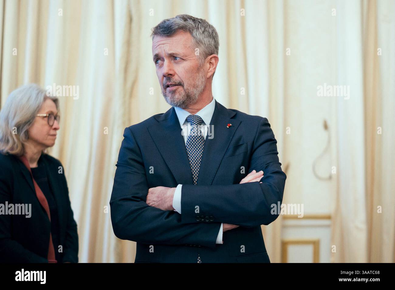 French Senate President Gerard Larcher receives King Frederik X of ...