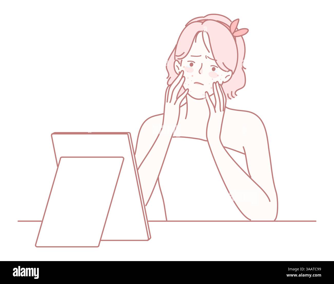 A woman is expressing her concerns and feelings while gazing ...