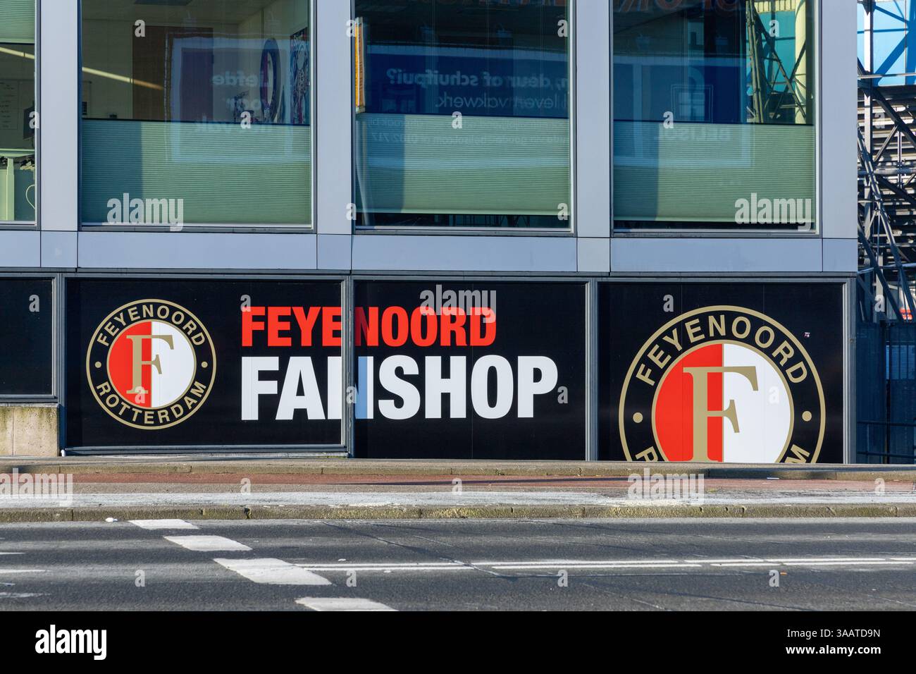 Rotterdam, the Netherlands. 02 February 2025. Feyenoord Fanshop at the ...