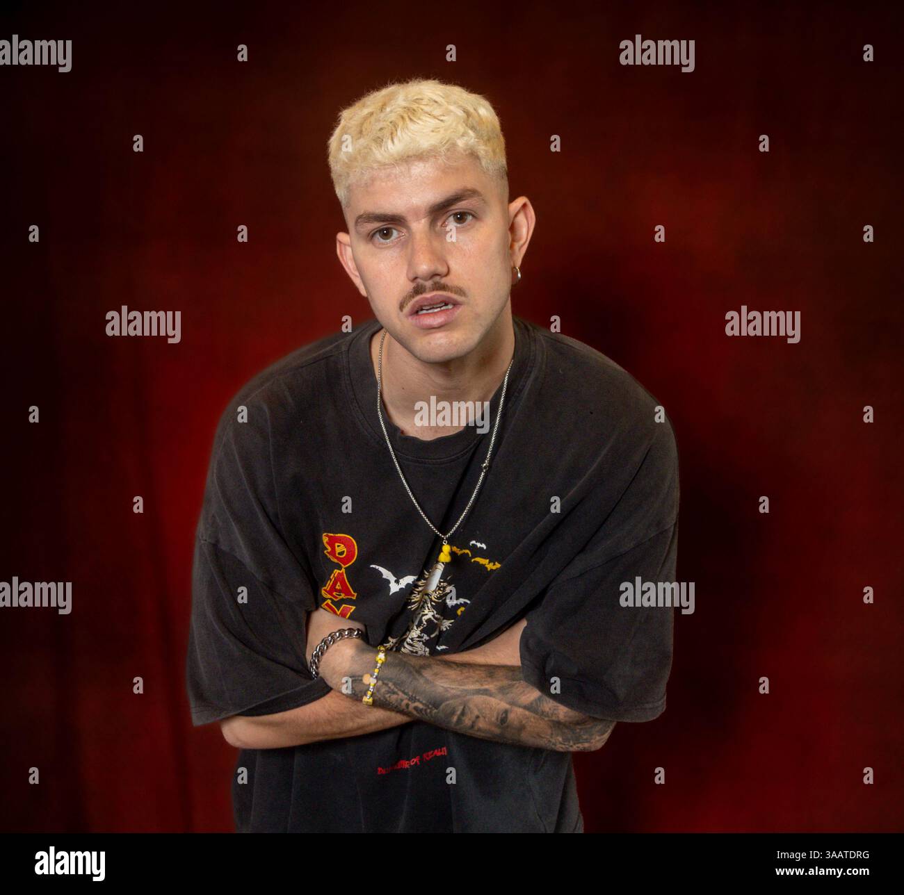 Singer Marc Segui poses for Europa Press at the Warner España ...