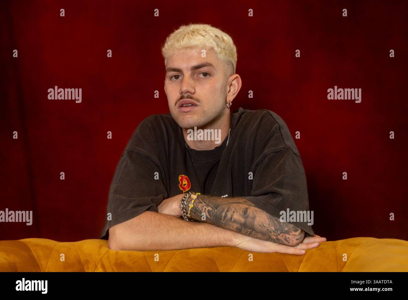 Singer Marc Segui poses for Europa Press at the Warner España ...