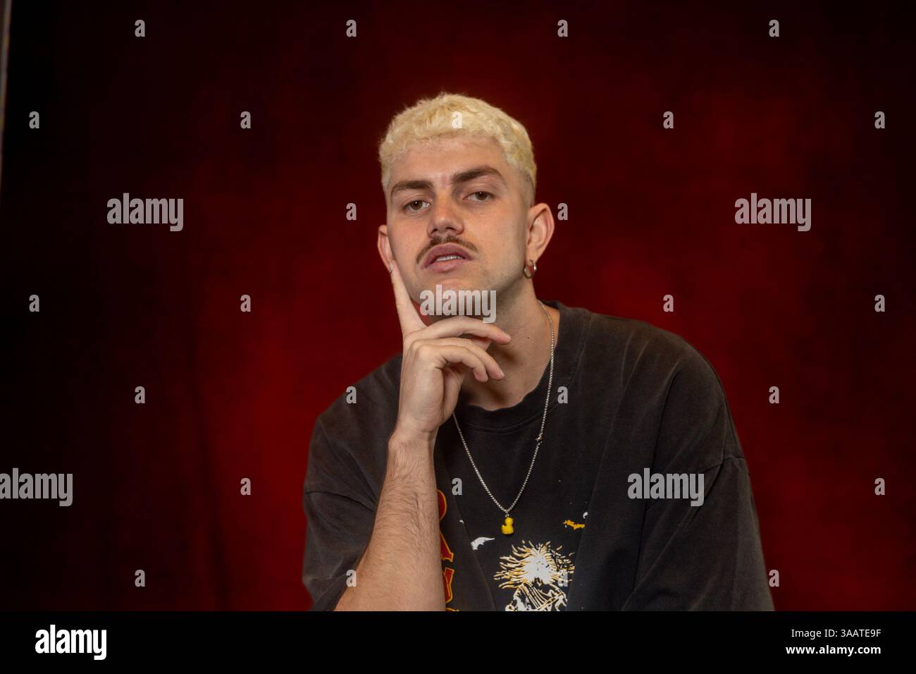 Singer Marc Segui poses for Europa Press at the Warner España ...