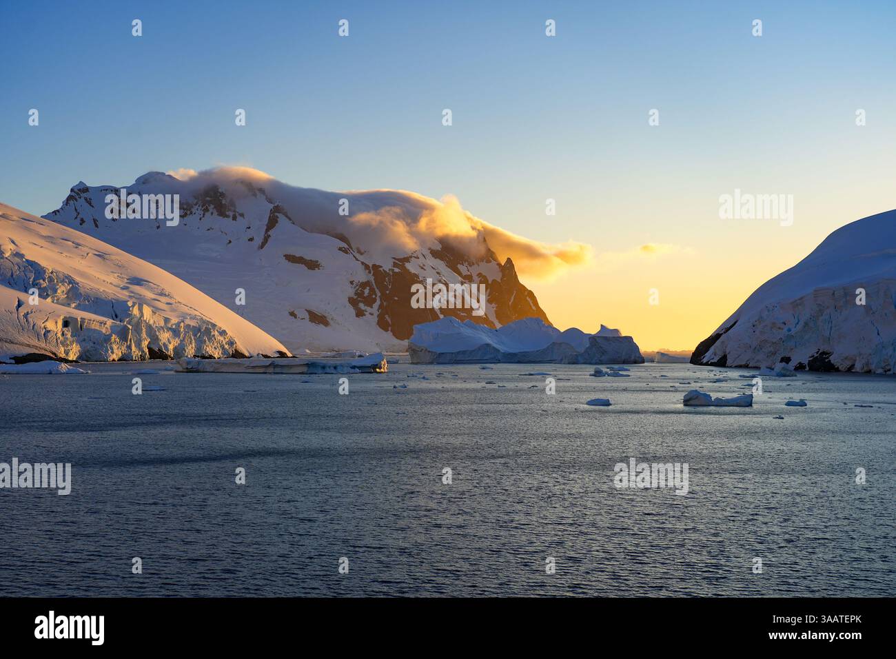 Iceberg blocking the southern end of Lemaire Channel off the coast of ...