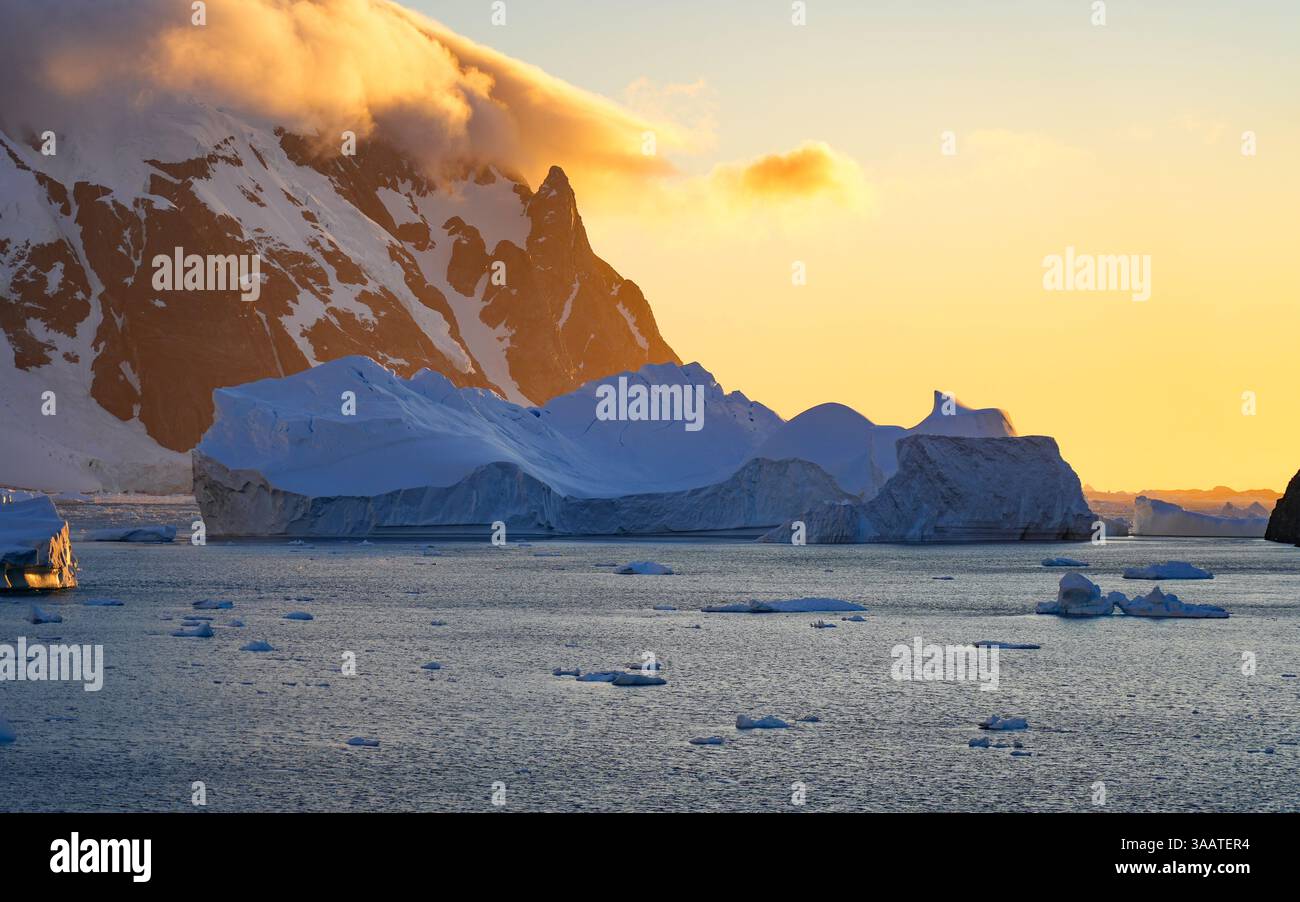 Iceberg blocking the southern end of Lemaire Channel off the coast of ...
